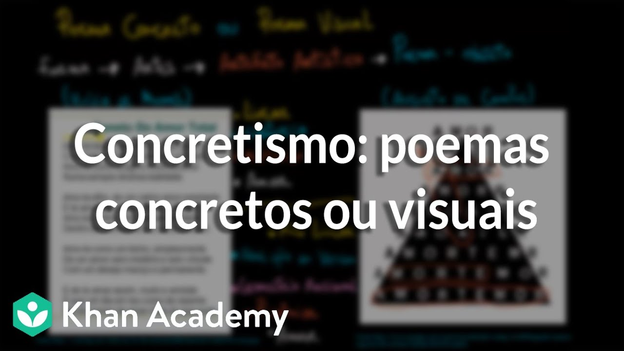 Concretismo: poemas concretos ou visuais - YouTube