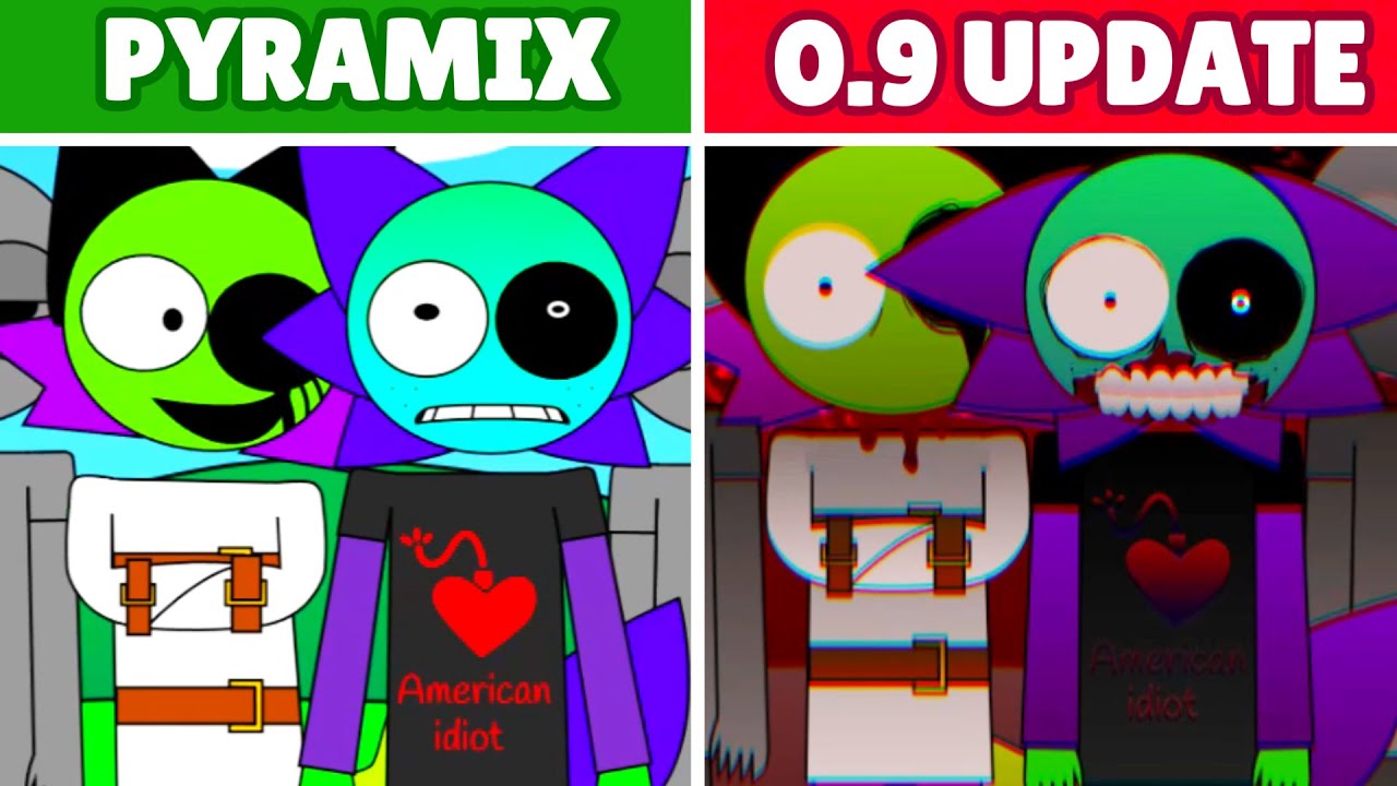 Sprunki Pyramixed HUMAN Update 0.9 Bonus Characters Thysto, BROKER ...