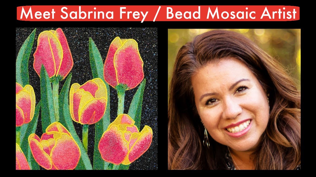 Meet Sabrina Frey / Bead Mosaic Artist / Beading Teacher / Beading Tutorial Creator - YouTube