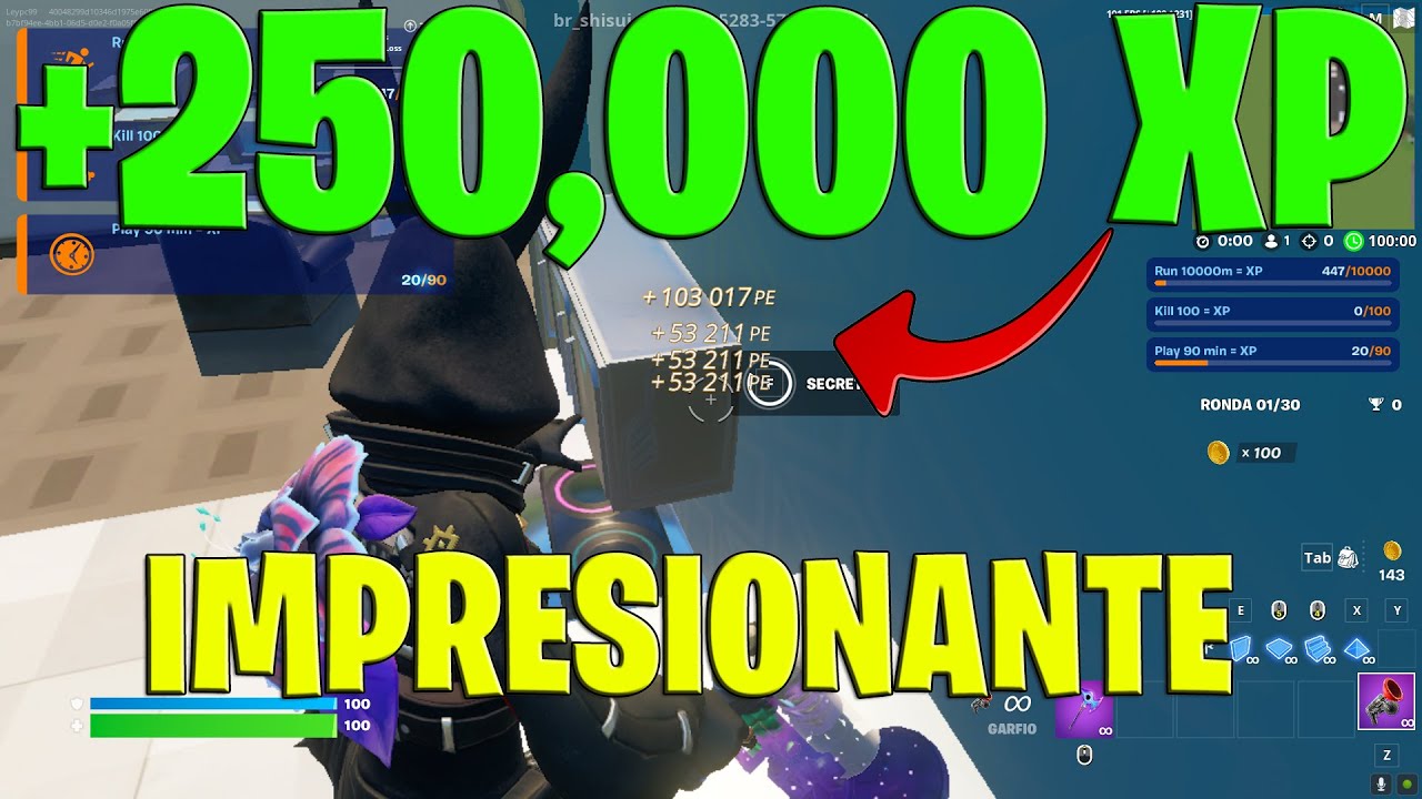 BUG INCREÍBLE🤑 NUEVO BUG DE XP FORTNITE TEMPORADA 4🤑 BUG DE EXPERIENCIA ...