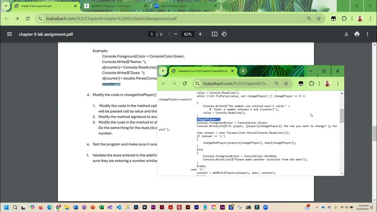 Chapter 8 Lab Assignment Overview - YouTube