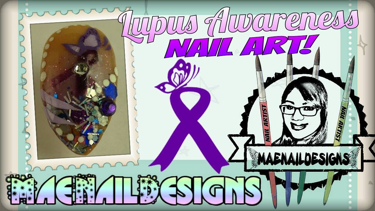 Lupus Awareness Nail Art | Diseño Conciencia del Lupus ...