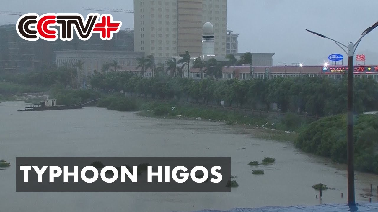 Typhoon Higos Lands South China - YouTube