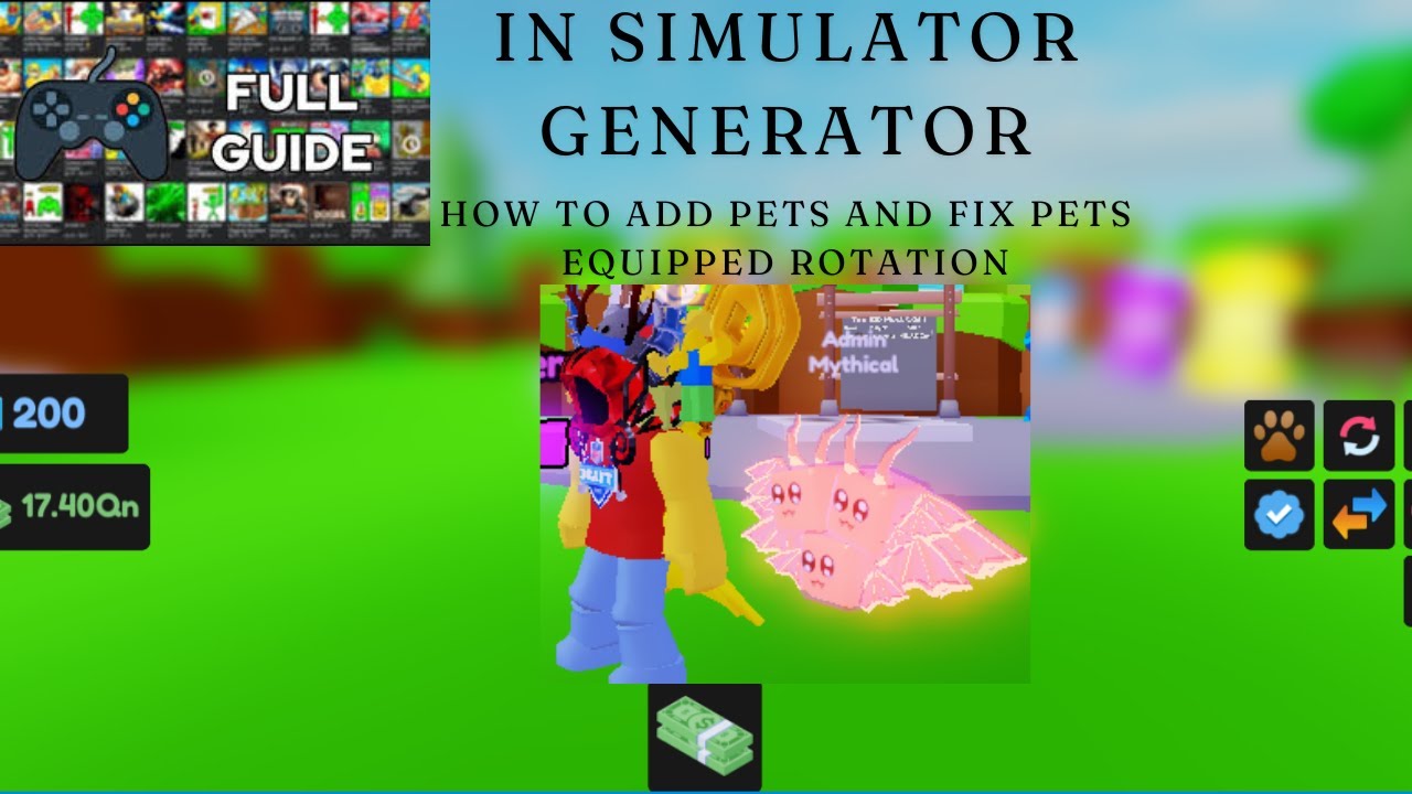 How To Add Pets in Simulator Generator 2024 - YouTube
