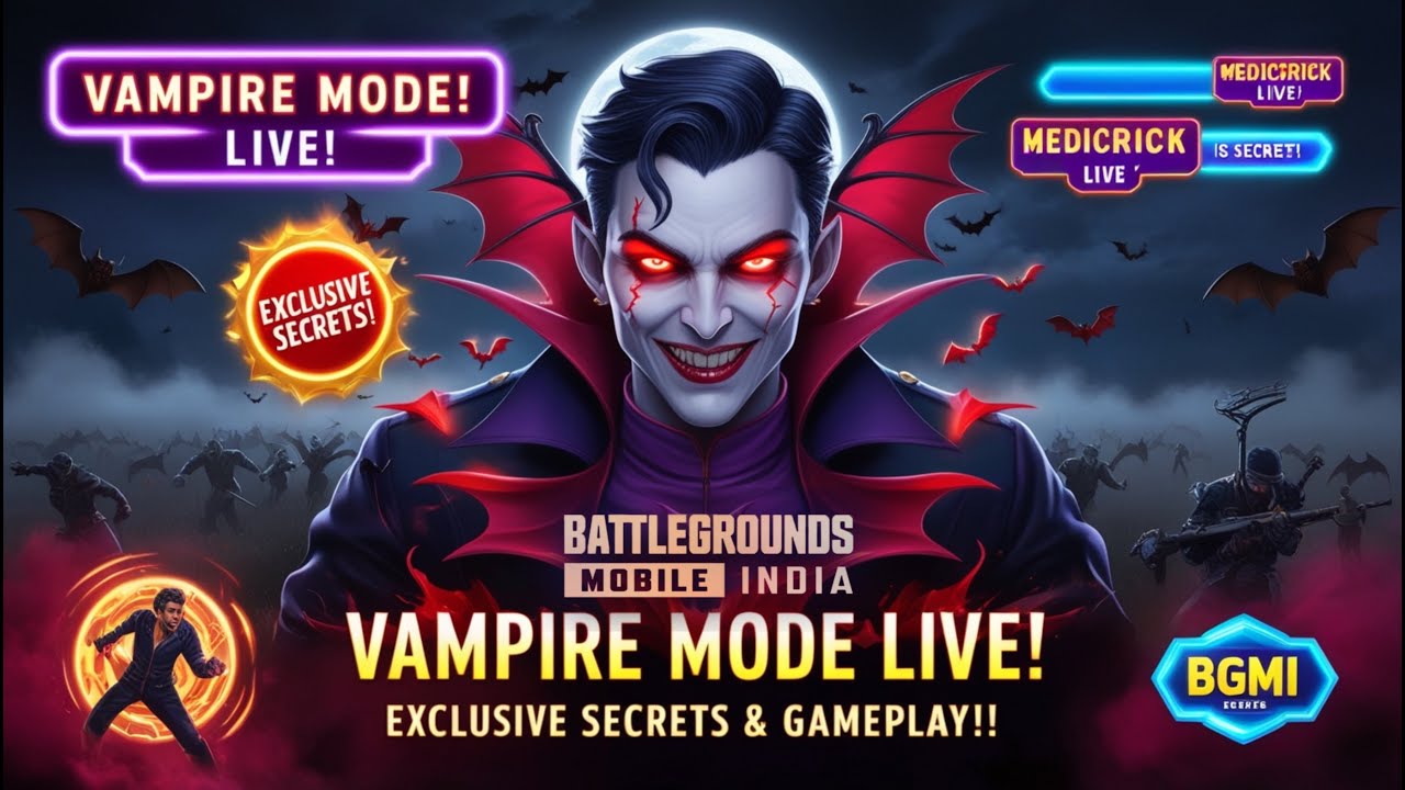 BGMI 3.4 Update: Vampire Mode LIVE! Exclusive Secrets & Gameplay ...