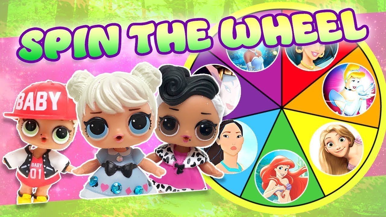 LOL Surprise Dolls Disney Princess Spin the Wheel Drawing Game! With ...