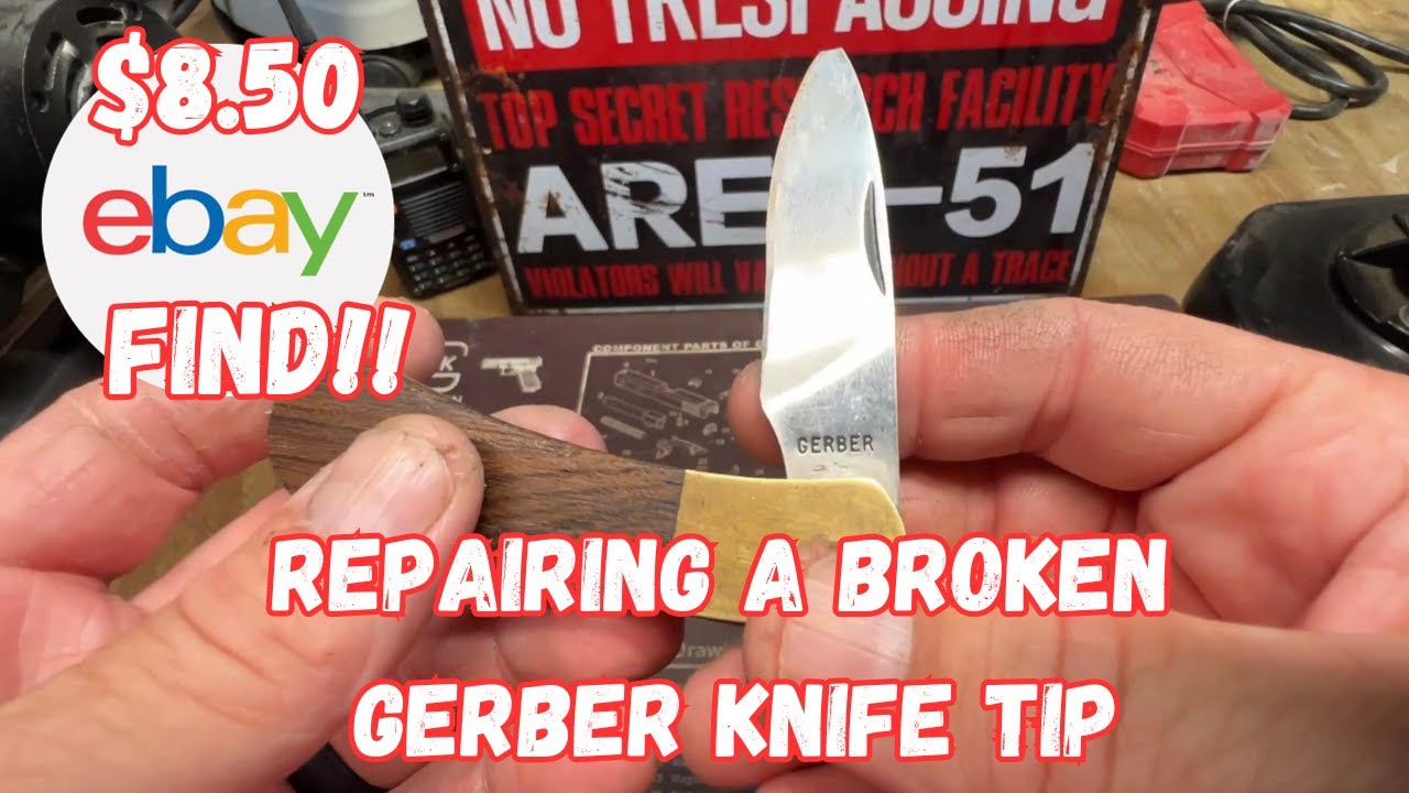 Vintage Lock Blade Restoration: Repairing a Broken Gerber Knife Tip ...