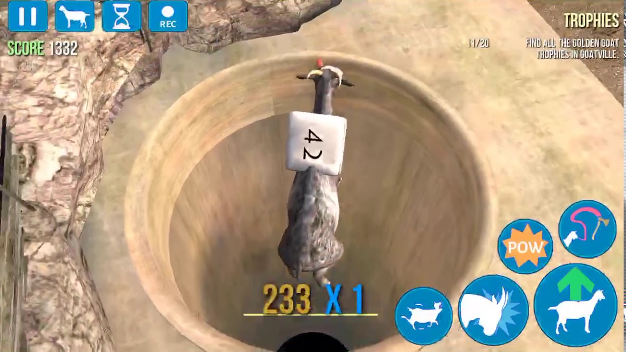 How to be slender goat and how to be big in goat simulator - YouTube