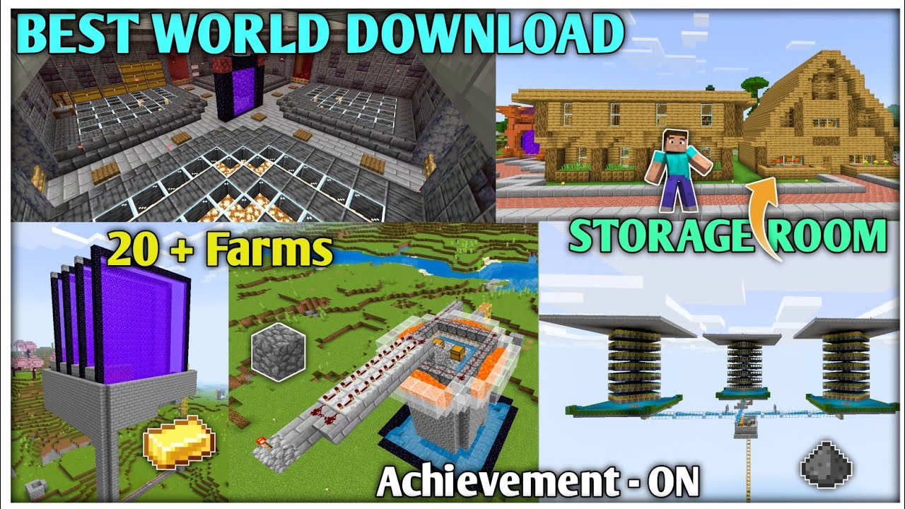 Best Survival World For Minecraft Pocket Edition 1.20 || Best Survival ...