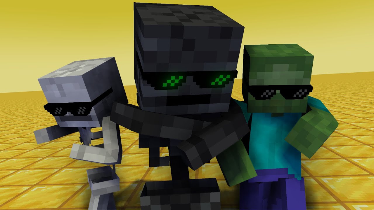 ELECTRO SWING DANCE WITHER SKELETON, ZOMBIE & SKELETON - Minecraft ...