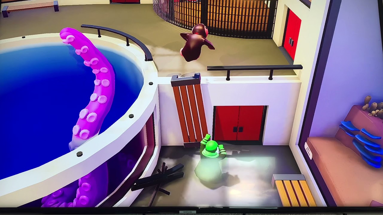 Playing the new gang beasts map with Cyclops980! - YouTube