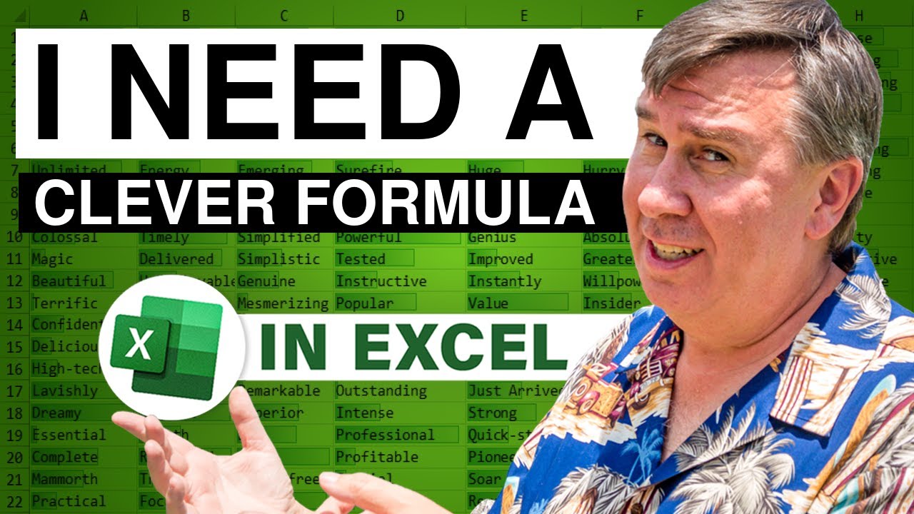 Excel I Need A Once In A Lifetime Formula For 2025 - Episode 2665 - YouTube