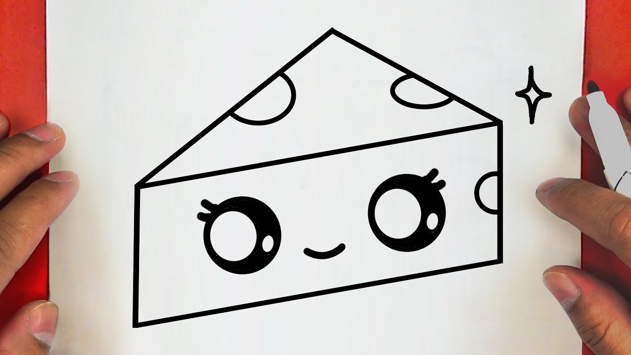 HOW TO DRAW A CUTE CHEESE , STEP BY STEP, DRAW Cute things - YouTube