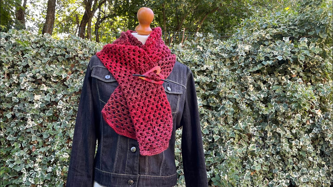 Sciarpa uncinetto a punto granny INCANTA GRANNY tutorial per destrorsi - YouTube