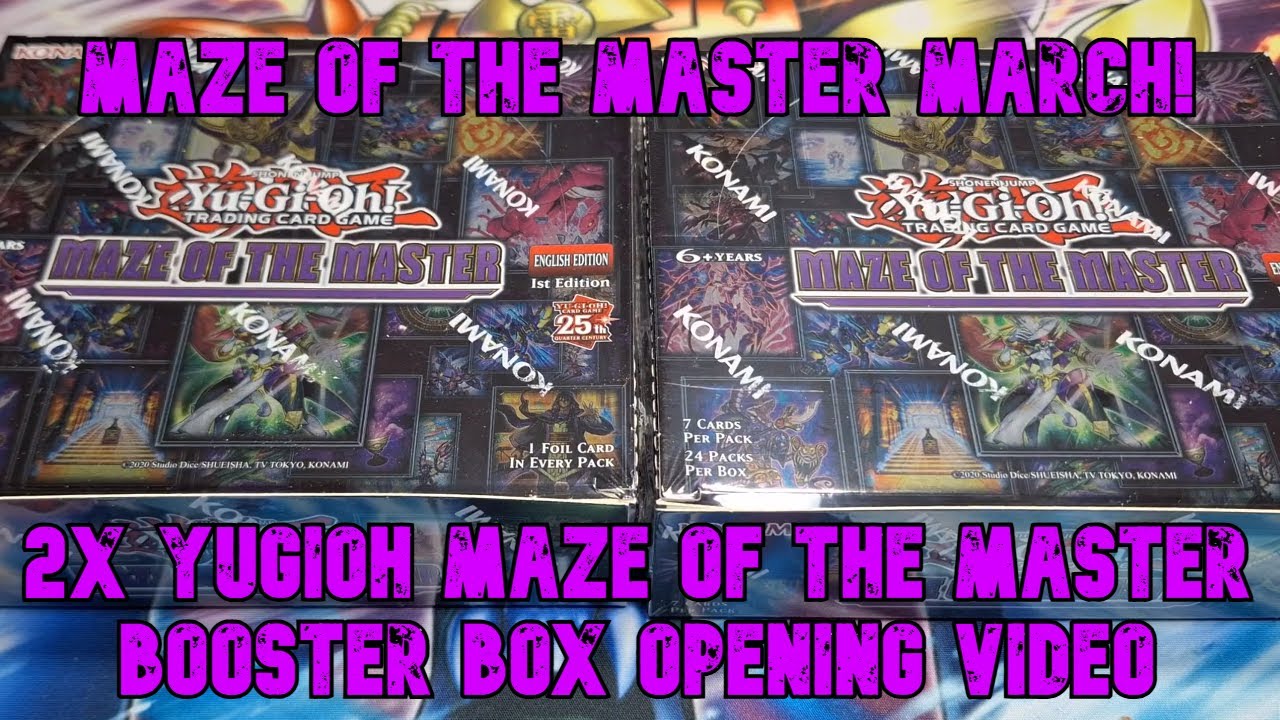 Maze of the Master March - 2x Yugioh! Maze of the Master Booster Box ...