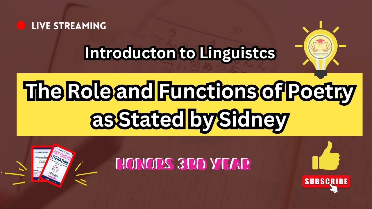 The Role and Functions of Poetry as Stated by Sidney//Literay Criticism ...