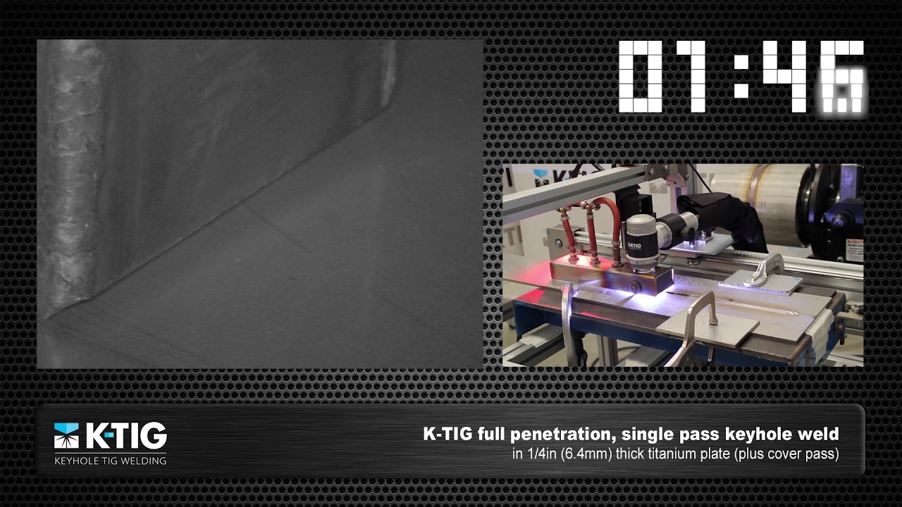K-TIG | 1/4in (6.4mm) Titanium Plate - full pen, single pass ...