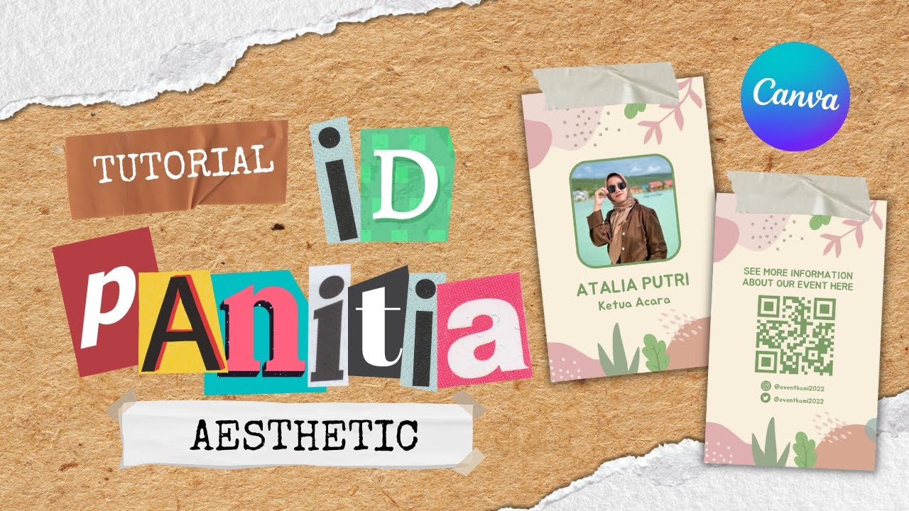 TUTORIAL DESAIN ID PANITIA AESTHETIC DI CANVA FREE - YouTube
