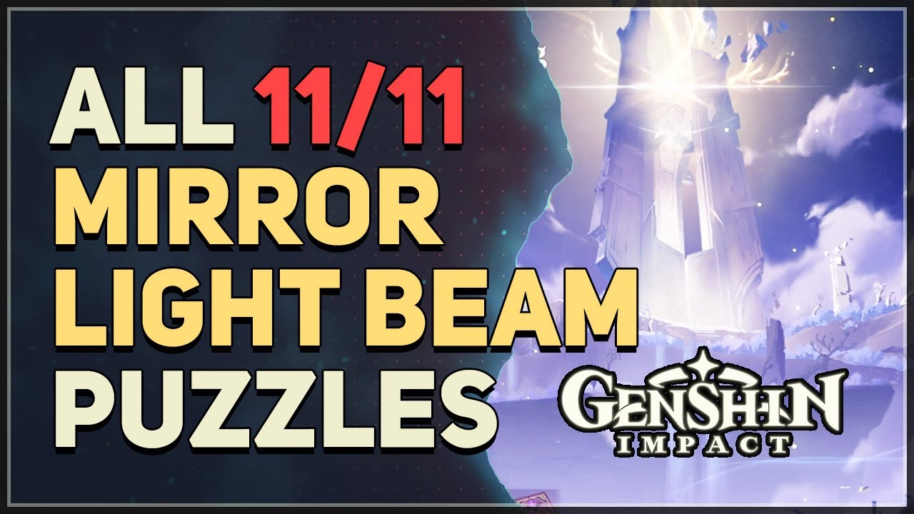 All 11 Frozen Mirror Light Beam Puzzles Genshin Impact - YouTube