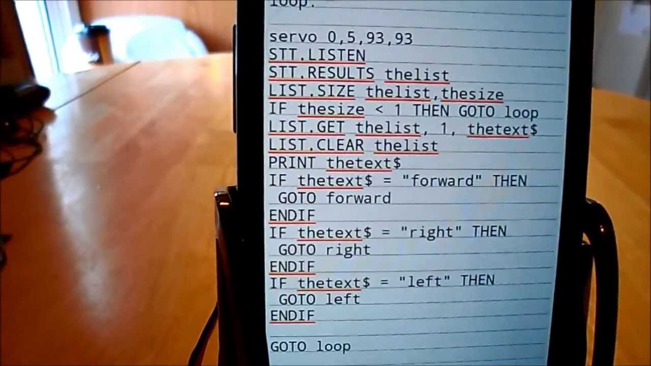 Using RFO BASIC with STEMbot1 to Create a Voice Controlled Robot and a ...