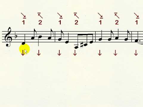 MMV: Exemplificação de Leitura de colcheias em compasso 6 por 8 - Parte ...