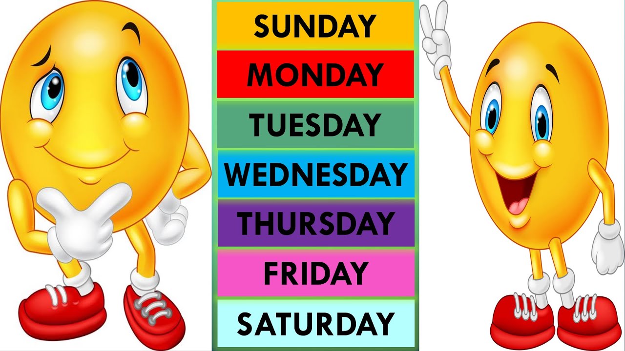 Learn Days Name,Days in the Week,Name of Days,Basic English Learning ...