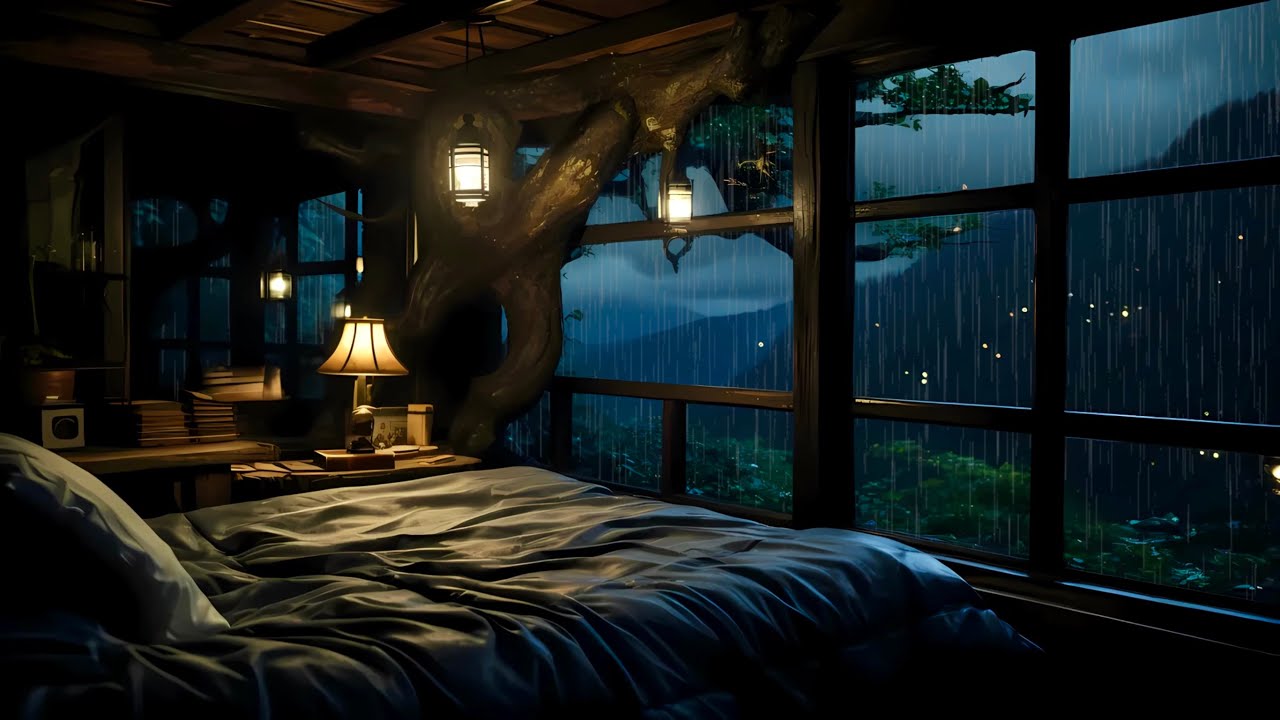 cozy window ambience : cozy bedroom ambience sleep : relaxation ...
