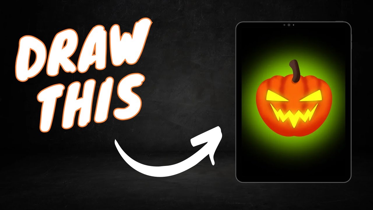 How to draw a Halloween Pumpkin on Procreate - YouTube