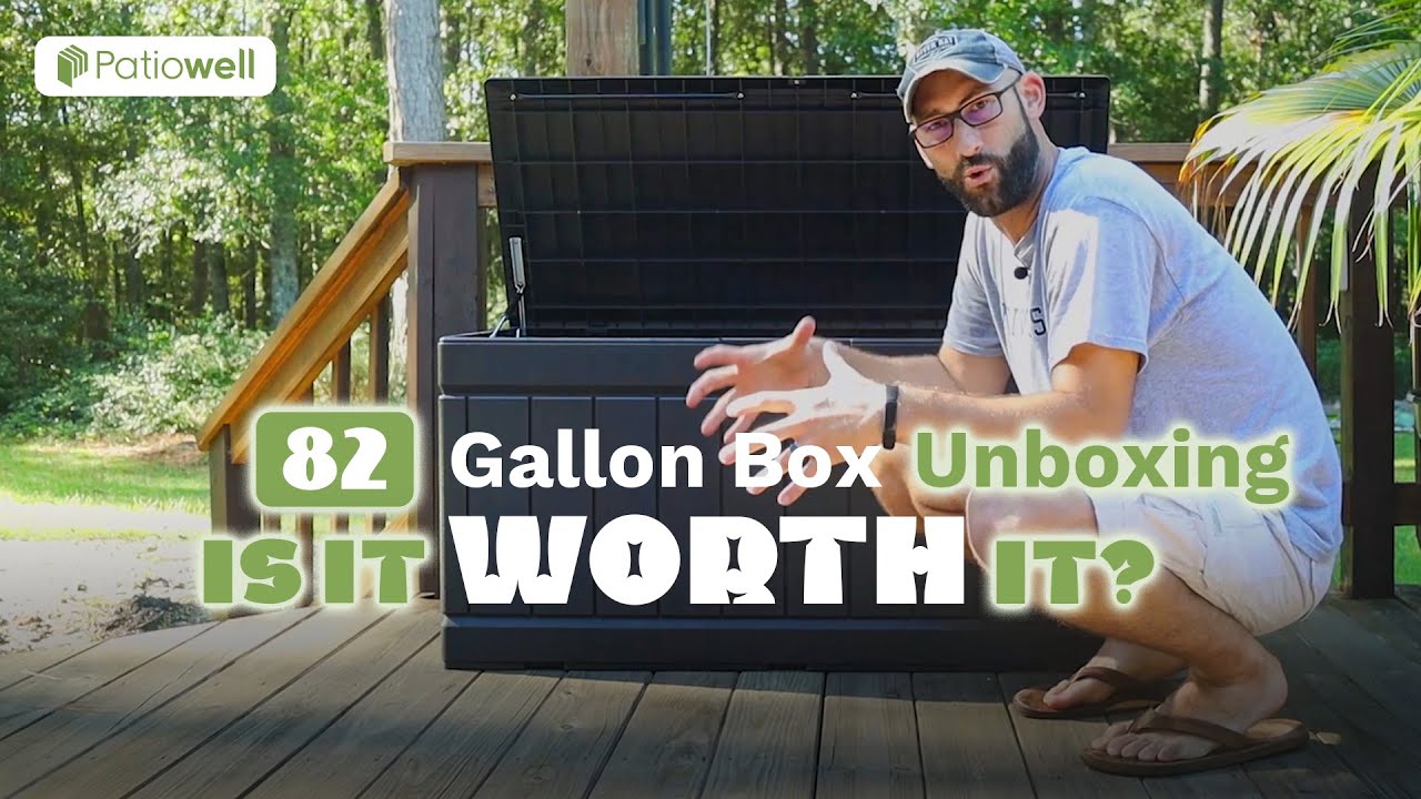 Is It Worth It? - Patiowell 82 Gallon Storage Box - UNBOXING - YouTube