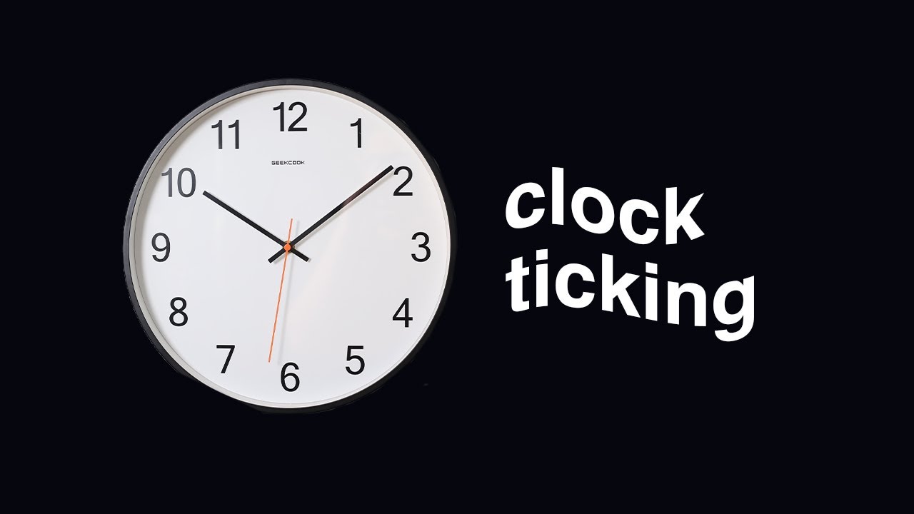8 hour CLOCK TICKING (relaxation, sleep, focus) - black screen - YouTube
