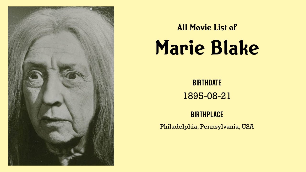 Marie Blake Movies list Marie Blake| Filmography of Marie Blake - YouTube
