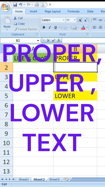 MS Excel Tips:😀😋🙂 😇😁😌😊😃🥲 Uppercase, Lowercase, and Propercase Functions Explained! #excel# ...