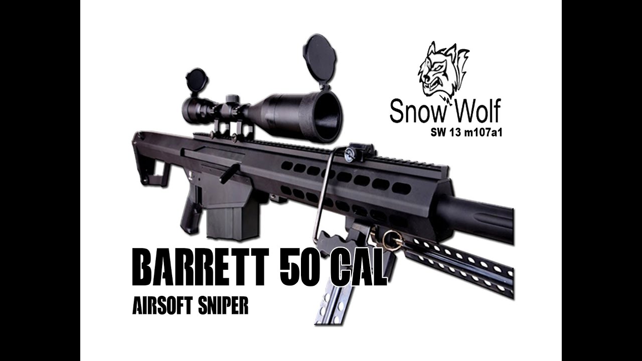 Snow Wolf SW-13 Metal M107A1 Sniper Rifle AEG (Barret 50 cal ) - YouTube