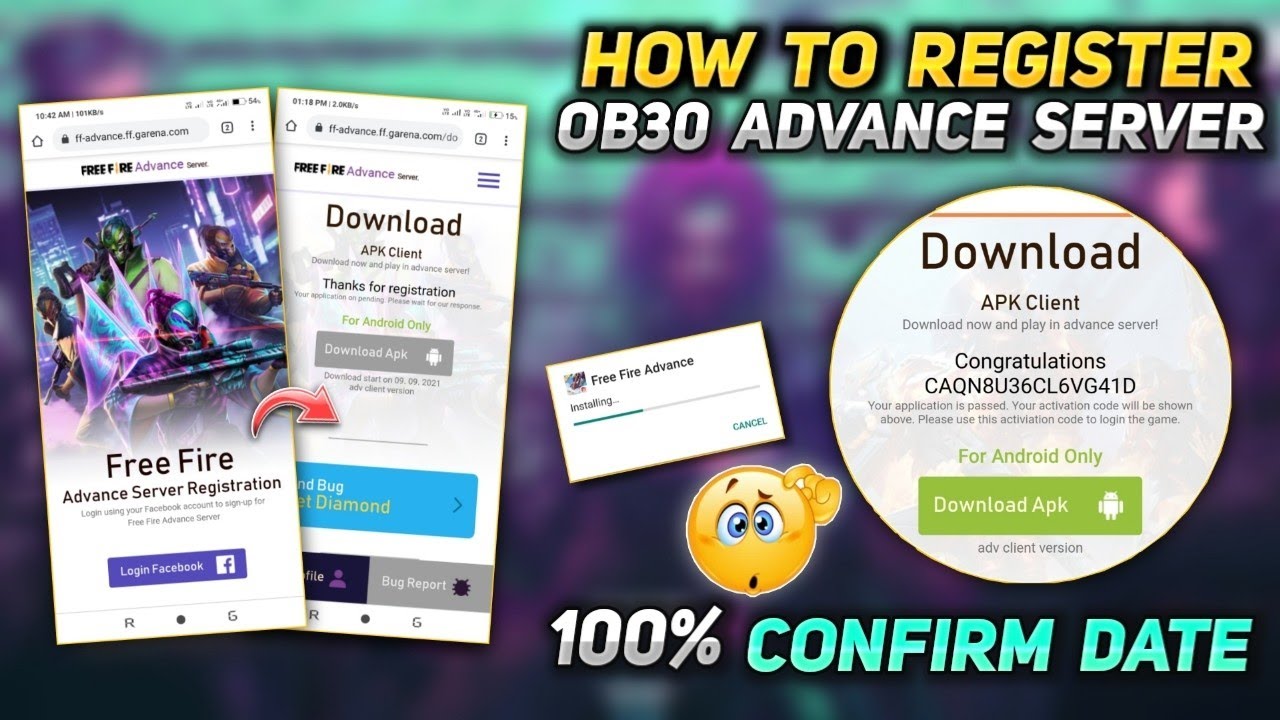 How To Register Ob30 Advance Server free fire | ob30 advance server ...