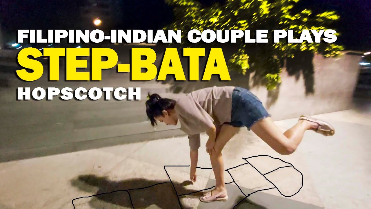 FILIPINO-INDIAN COUPLE PLAYS HOPSCOTCH | STEP BATA - YouTube