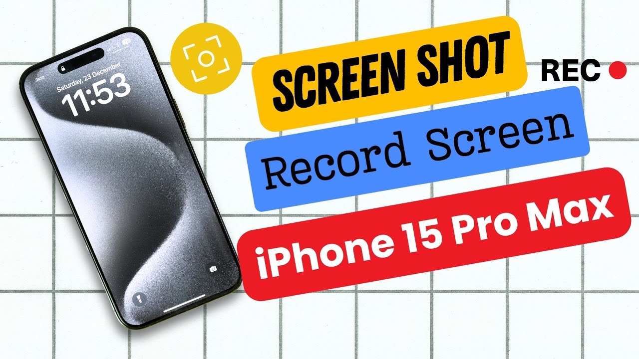 iPhone 15 Pro Max: How To Take Screenshot & Record Screen? - YouTube