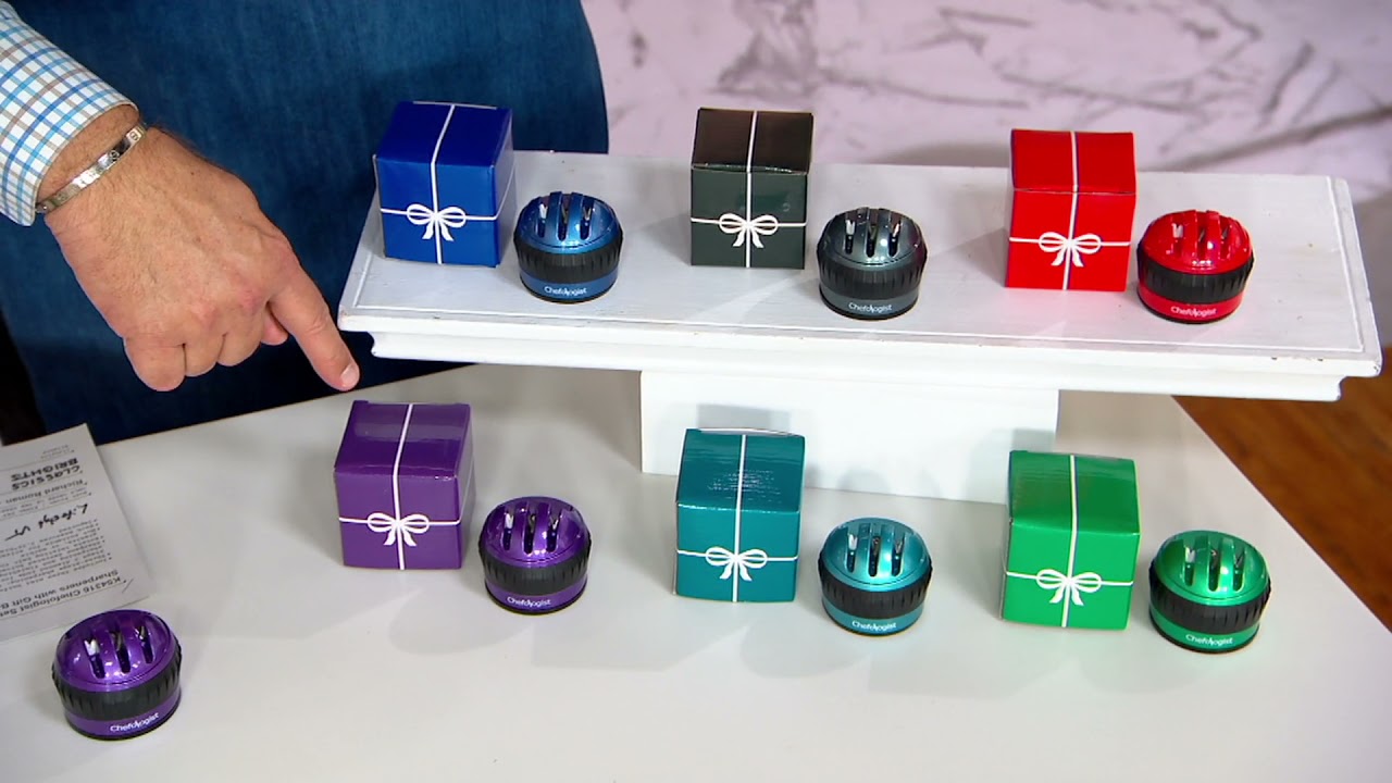 Chefologist Set of (3) 3-Stage Knife Sharpeners with Gift Boxes on QVC ...