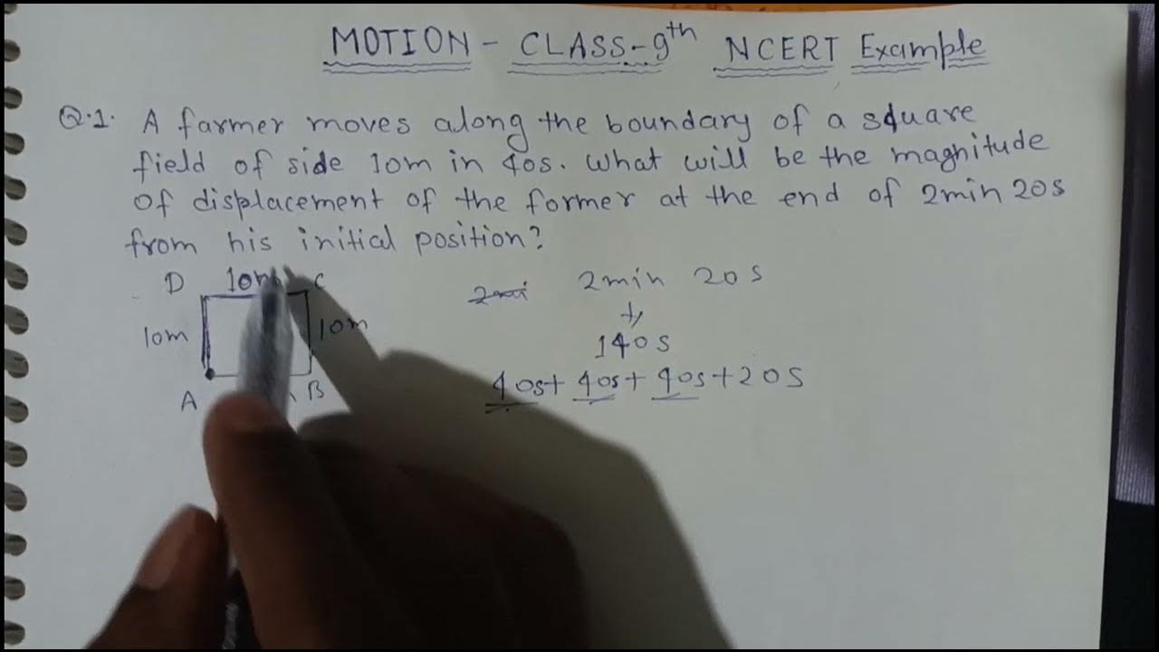 Motion Class 9th NCERT Example solution. - YouTube