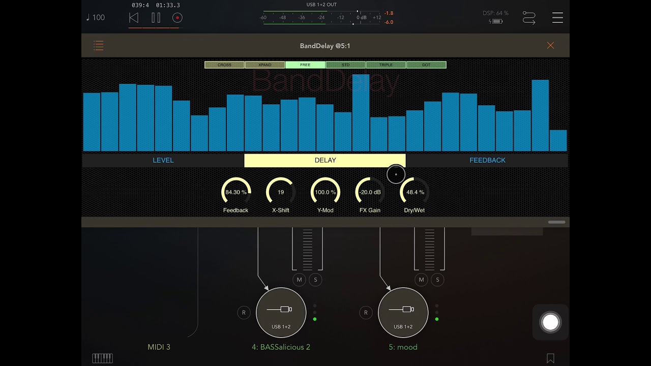 BandDelay - 27 Multi-Band Delay by Virsyn - Demo for the iPad - YouTube