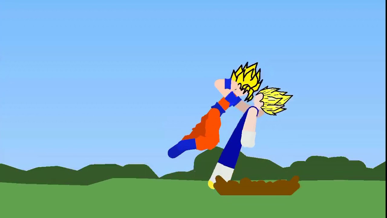 Goku vs vegeta (Stick Nodes) part1 read disc - YouTube