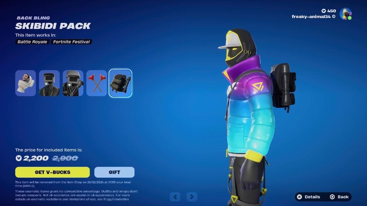 New skibidi toilet skin in Fortnite item 19 December 2024 - YouTube