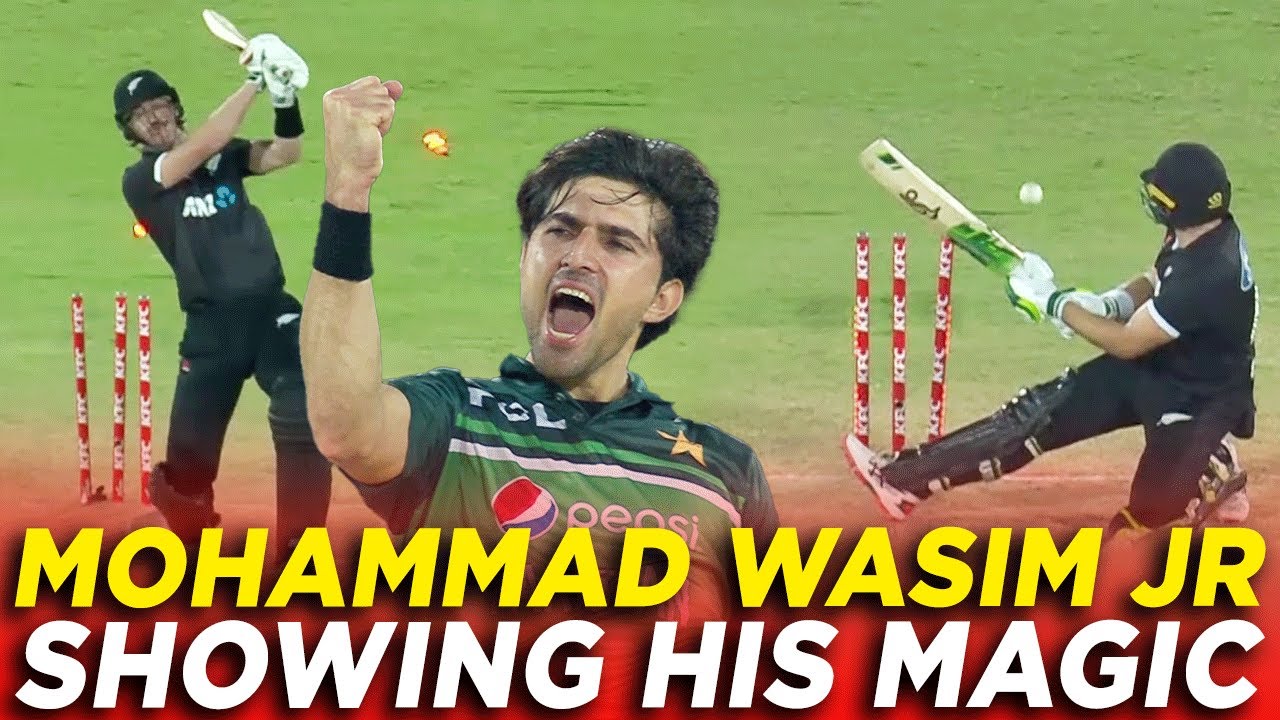 Mohammad Wasim JR Showing His Magic With the Ball Against New Zealand ...