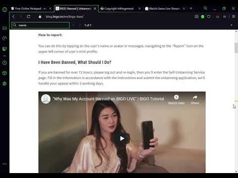Bigo Live allows Movie piracy