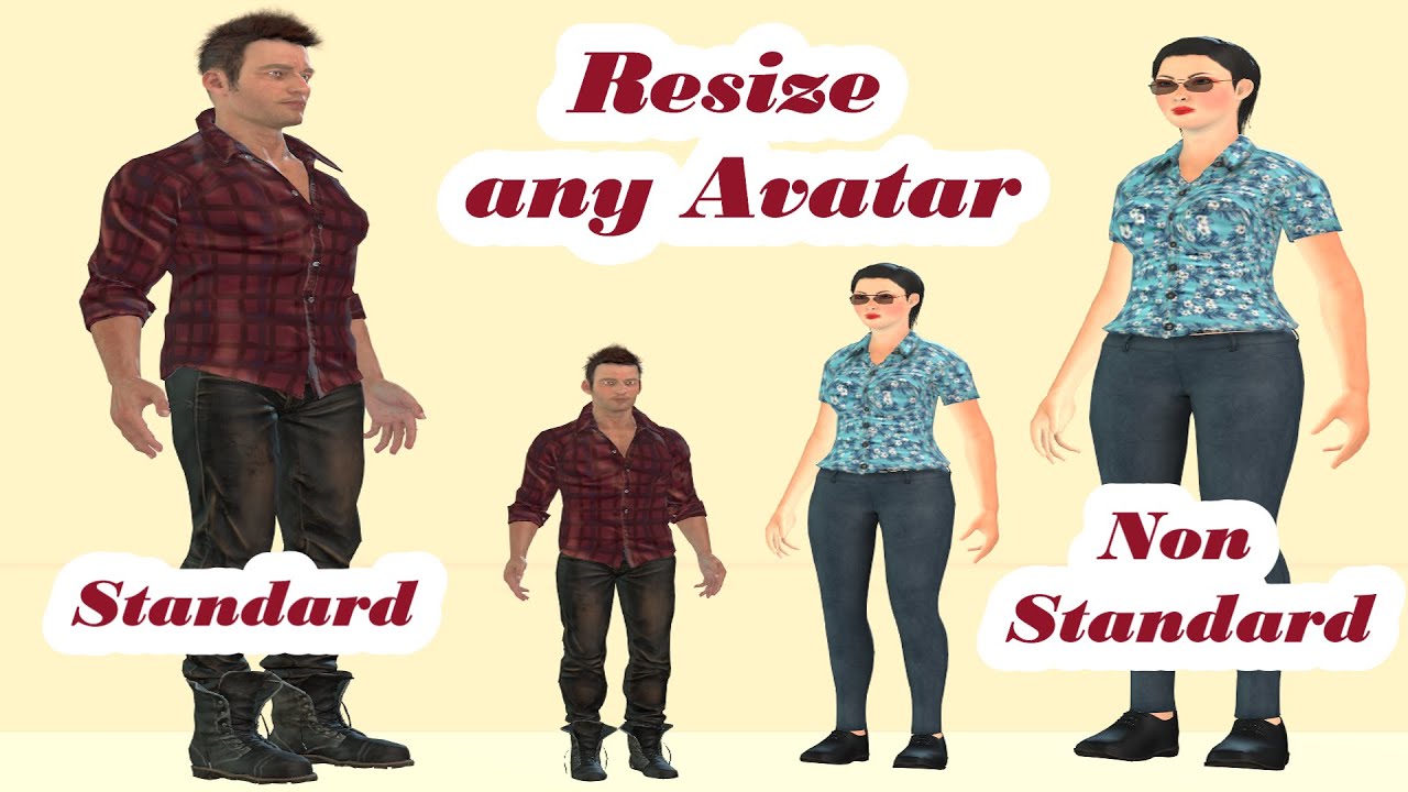 Resize any Avatar ( Standard and Non Standard Avatar ) in iclone - YouTube