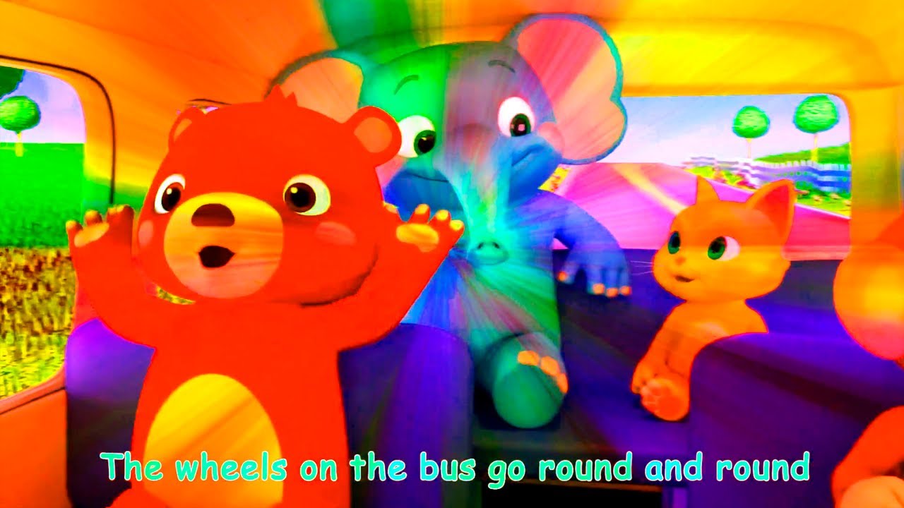 Wheels on the Bus Go round and round TOP MEDIA effects Cocomelon wheels ...