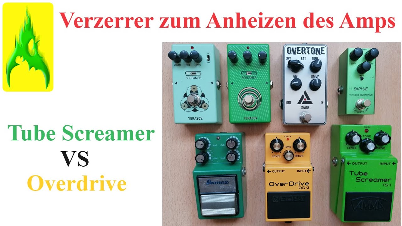 Verzerrer Pedale zu anheizen des Amps bzw Verstärkers Tube Screamer ...
