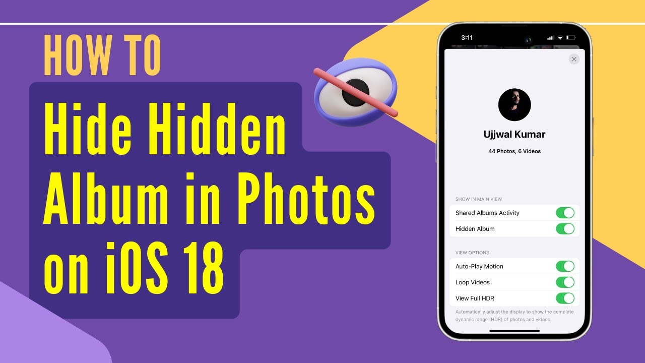 How to Hide Hidden Album in Photos on iOS 18 - YouTube