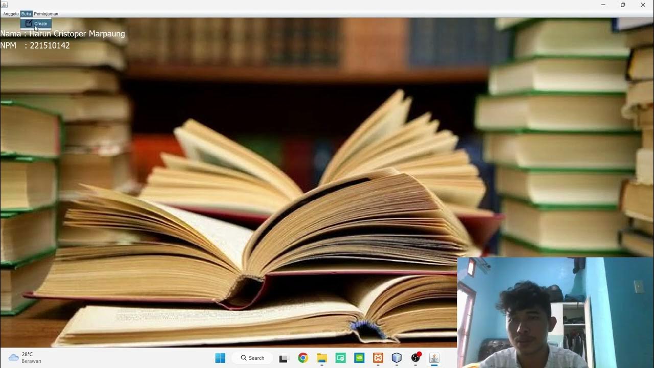 SISTEM PERPUSTAKAAN JAVA GUI NETBEANS 3TI-B TEORI PBO - YouTube