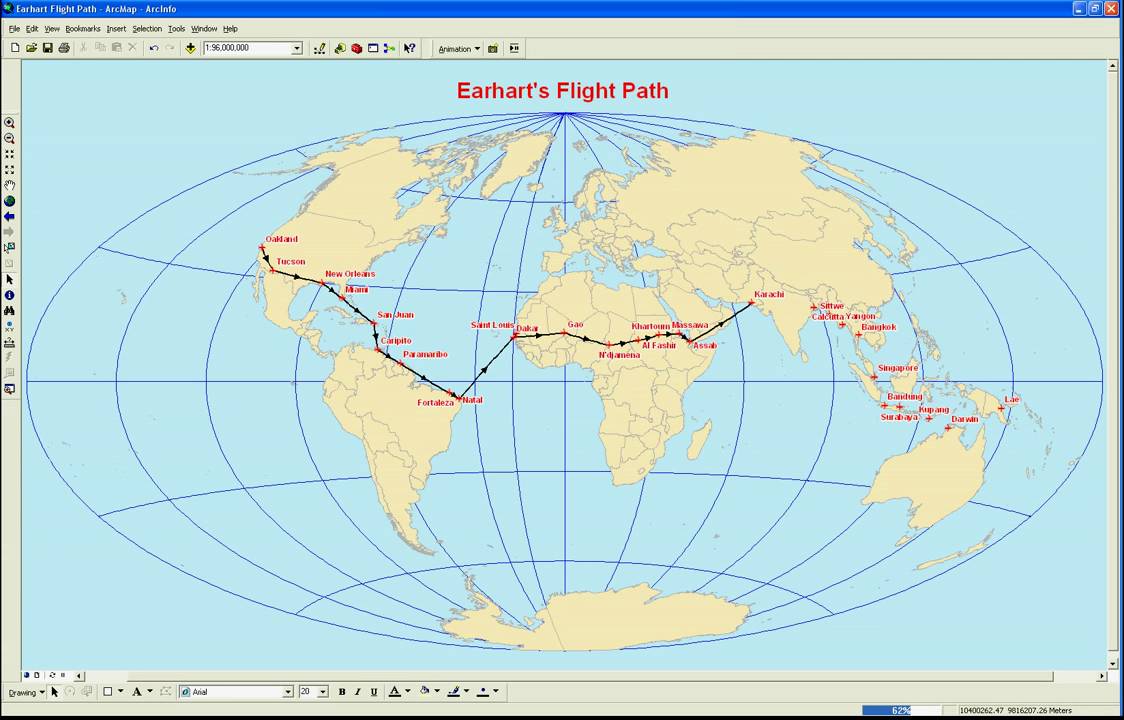 Earhart's Flight Path - YouTube
