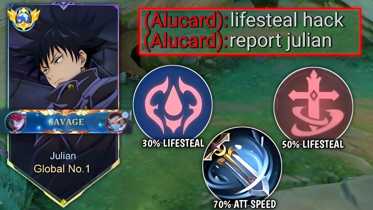 GLOBAL JULIAN ATTACK SPEED LIFESTEAL BUILD AND EMBLEM AUTO SAVAGE 2025 ...